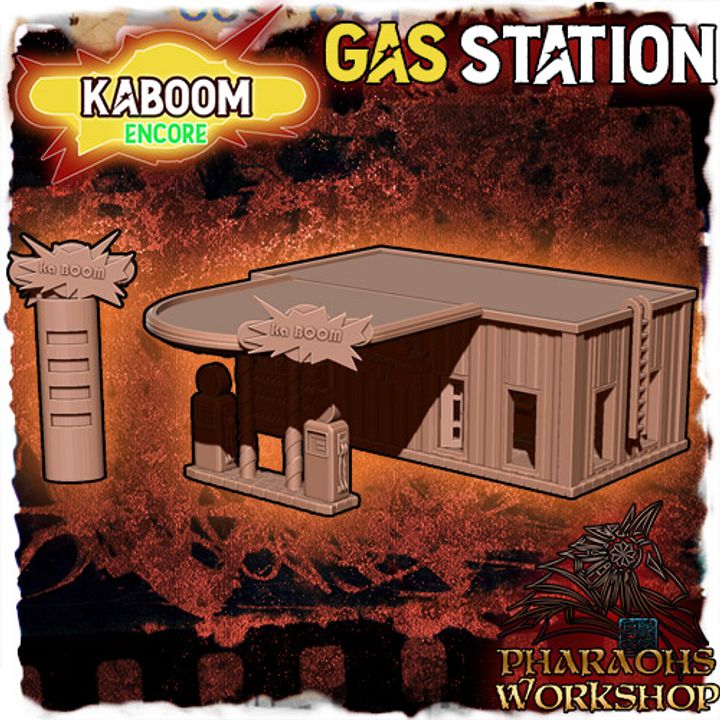 3D Printable Kaboom Gas Station - full project by Pharaoh's Workshop
