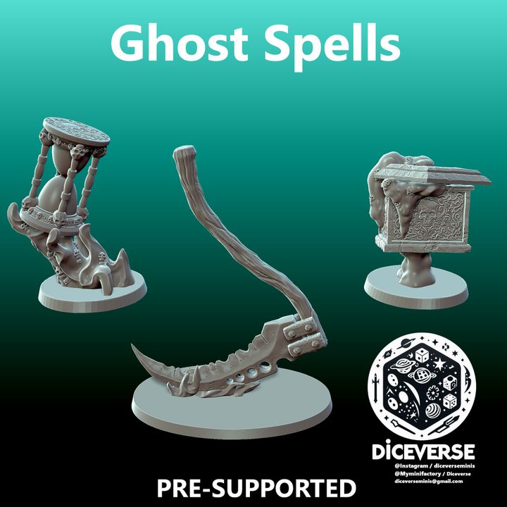 3D Printable Ghost Spells Pack by Diceverse