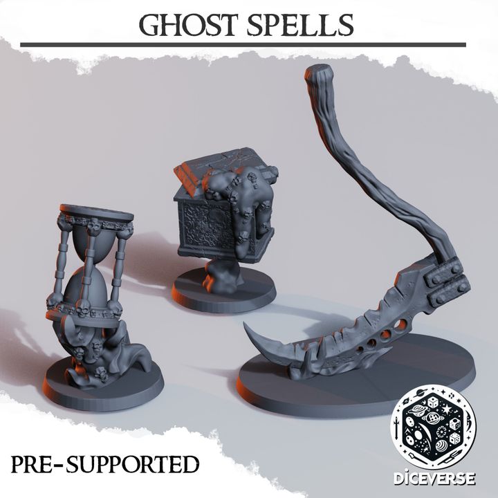 3D Printable Ghost Spells Pack by Diceverse