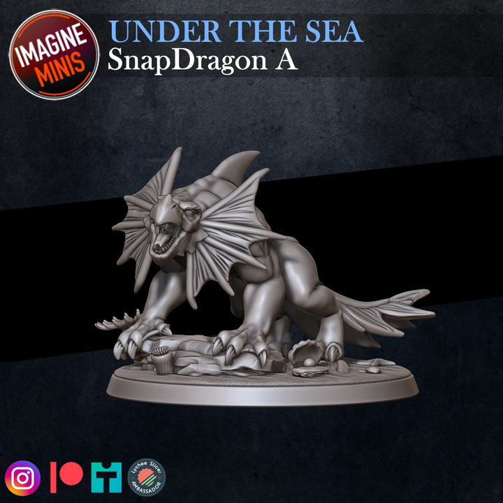 3D Printable WP- Under The Sea - Snapdragon A by Imagine Minis