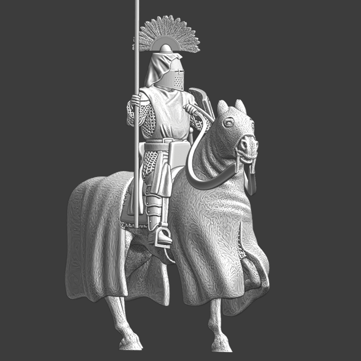 3D Printable Mounted Medieval polish Knight by Northern Crusades Miniatures