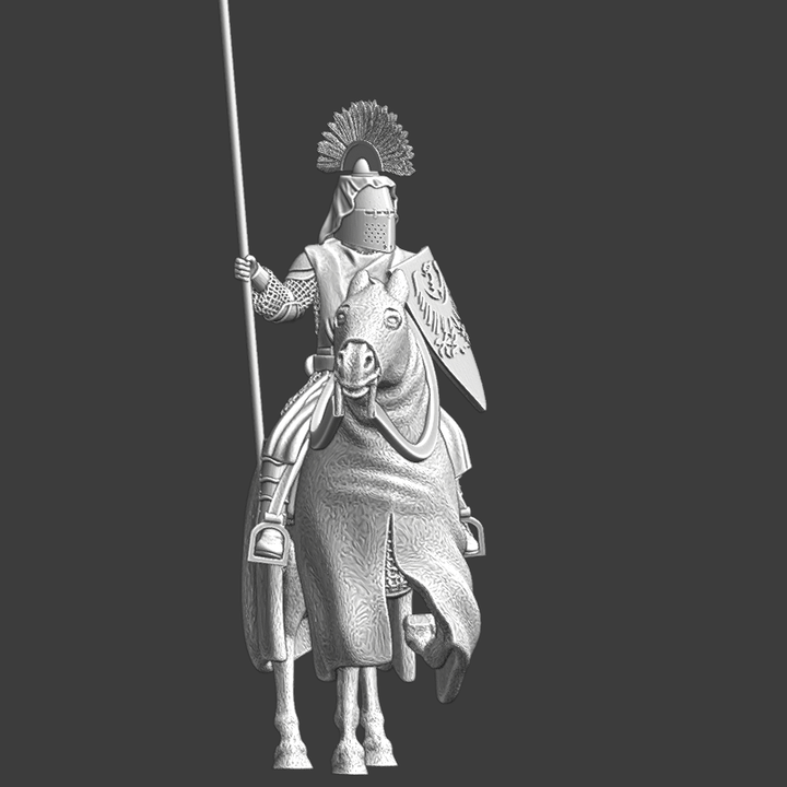 3D Printable Mounted Medieval polish Knight by Northern Crusades Miniatures