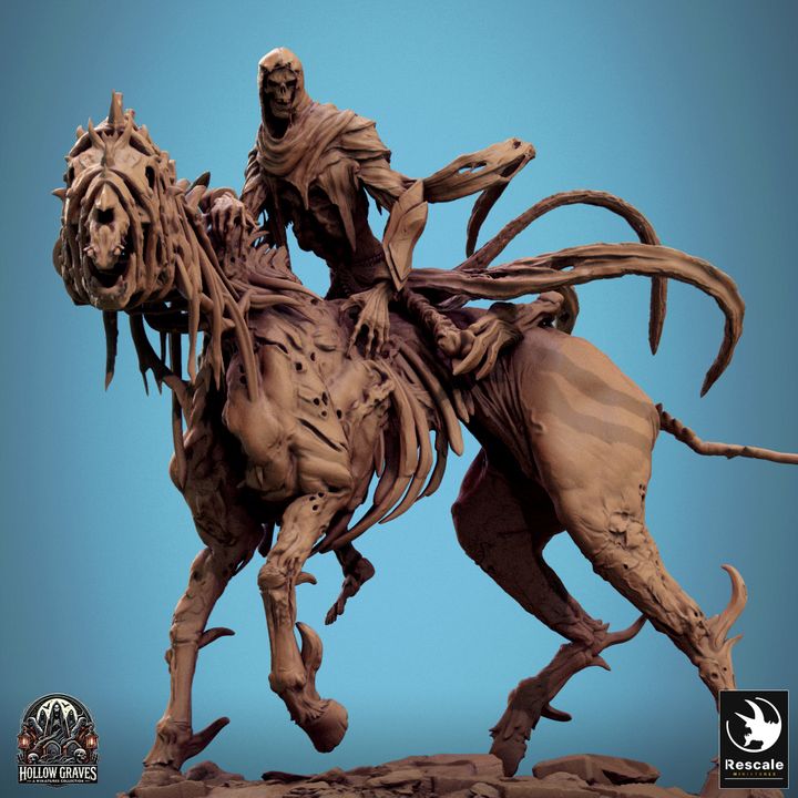 3D Printable Pack Wraithbound Cavalier by Rescale Miniatures