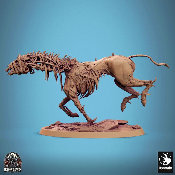 3D Printable Wraithbound Cavalier Run by Rescale Miniatures