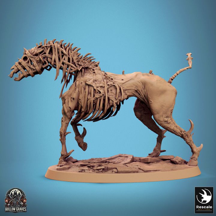 3D Printable Wraithbound Cavalier Calm by Rescale Miniatures