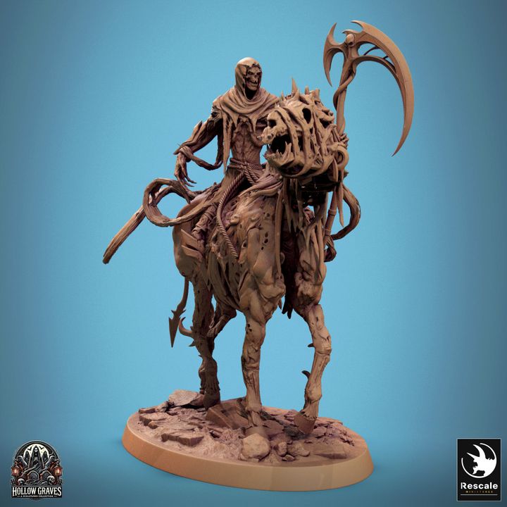 3D Printable Wraithbound Cavalier Walk by Rescale Miniatures