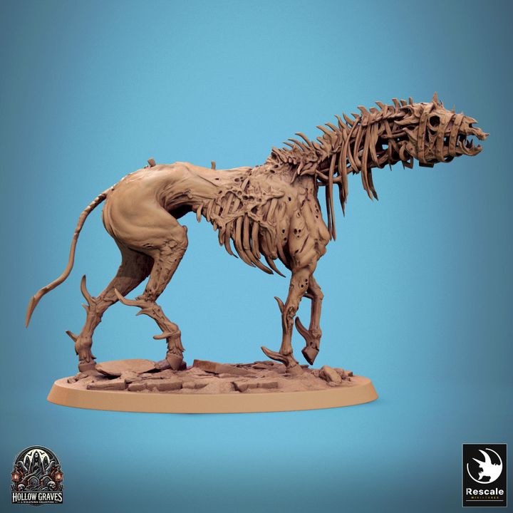 3D Printable Wraithbound Cavalier Walk by Rescale Miniatures