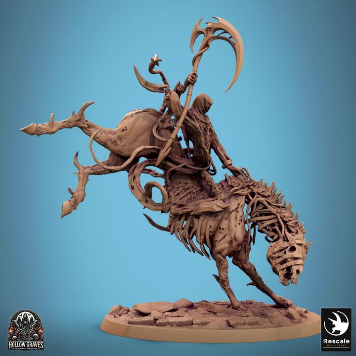 3D Printable Wraithbound Cavalier Kick by Rescale Miniatures