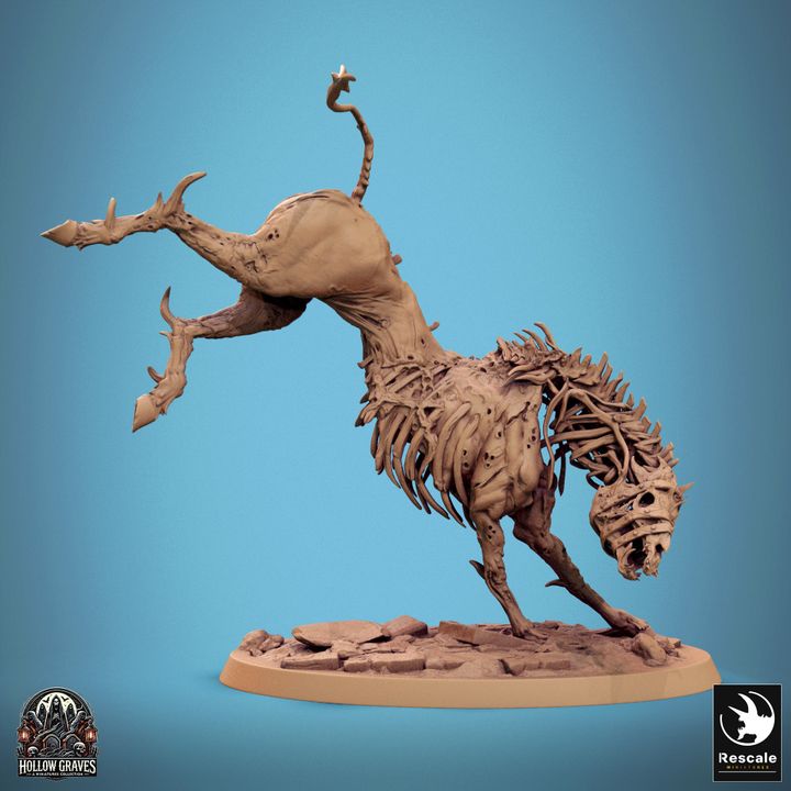 3D Printable Wraithbound Cavalier Kick by Rescale Miniatures