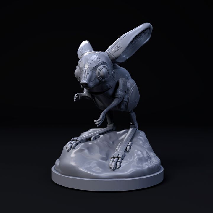 3D Printable Jerboa mecha robot 32mm scale pre-supported by Dino and Dog