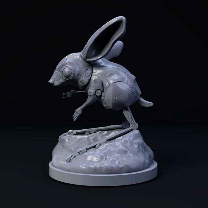 3D Printable Jerboa mecha robot 32mm scale pre-supported by Dino and Dog