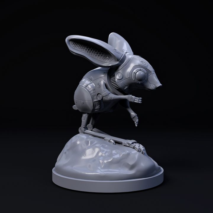 3D Printable Jerboa mecha robot 32mm scale pre-supported by Dino and Dog