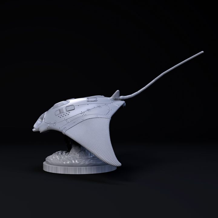 3D Printable Manta ray sci fi mecha robot 32mm scale pre-supported sci ...