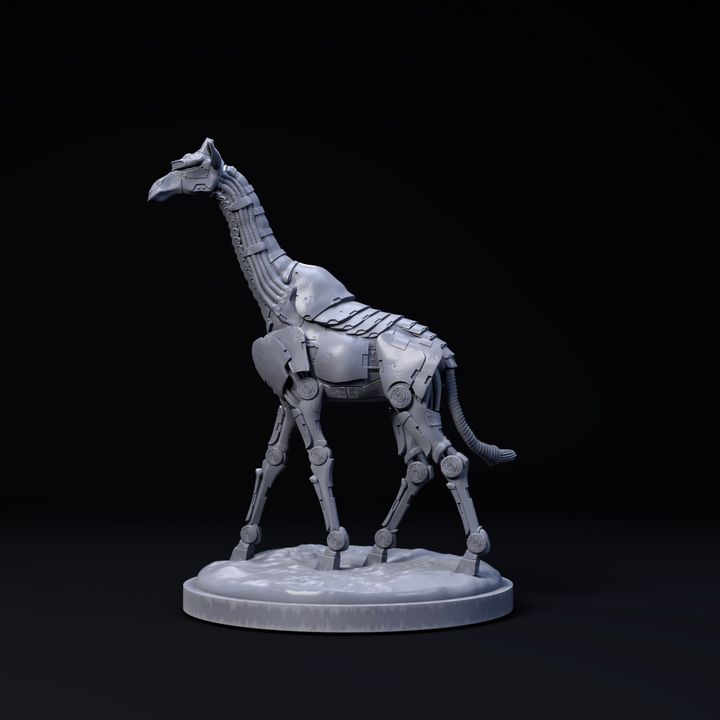 3D Printable Giraffe sci fi mecha robot 32mm scale pre-supported sci-fi ...