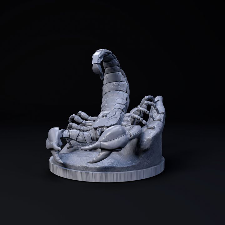 3D Printable Scorpion sci fi mecha robot 32mm scale pre-supported sci ...