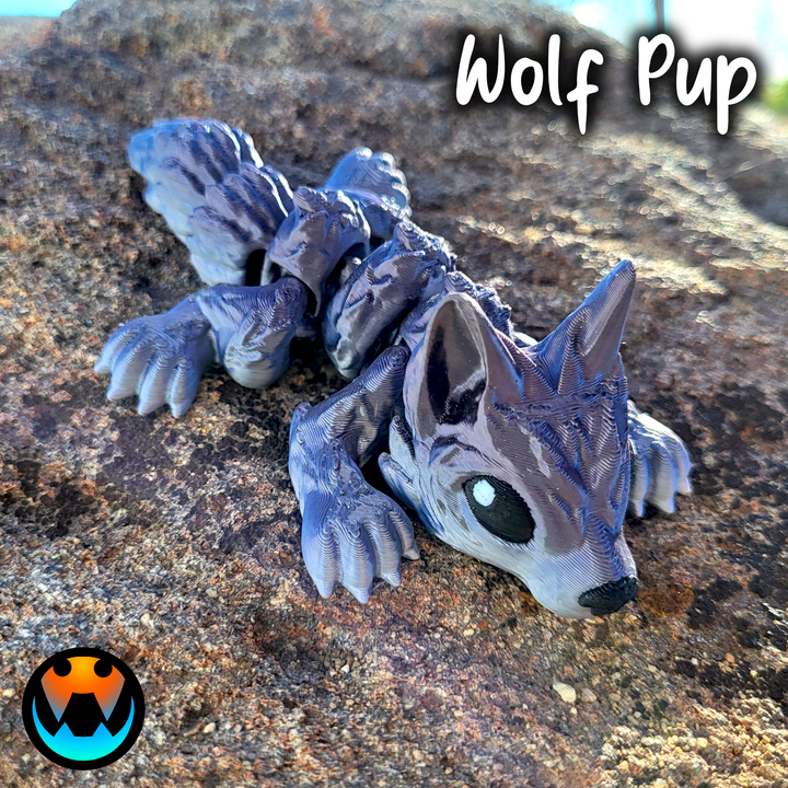 3D Printable Tiny Wolf Pup by Cinderwing3D