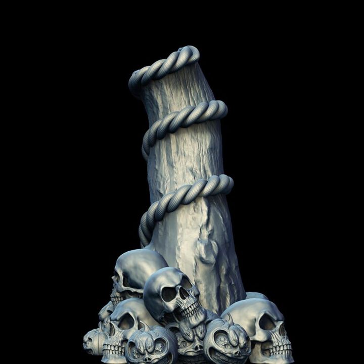 3D Printable Horror Halloween Pumpkin Skull Tree Candle Holder 3D ...