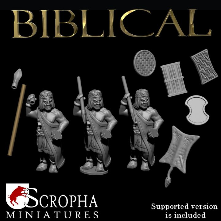 3D Printable Hittites javelinmen by Scropha Miniatures