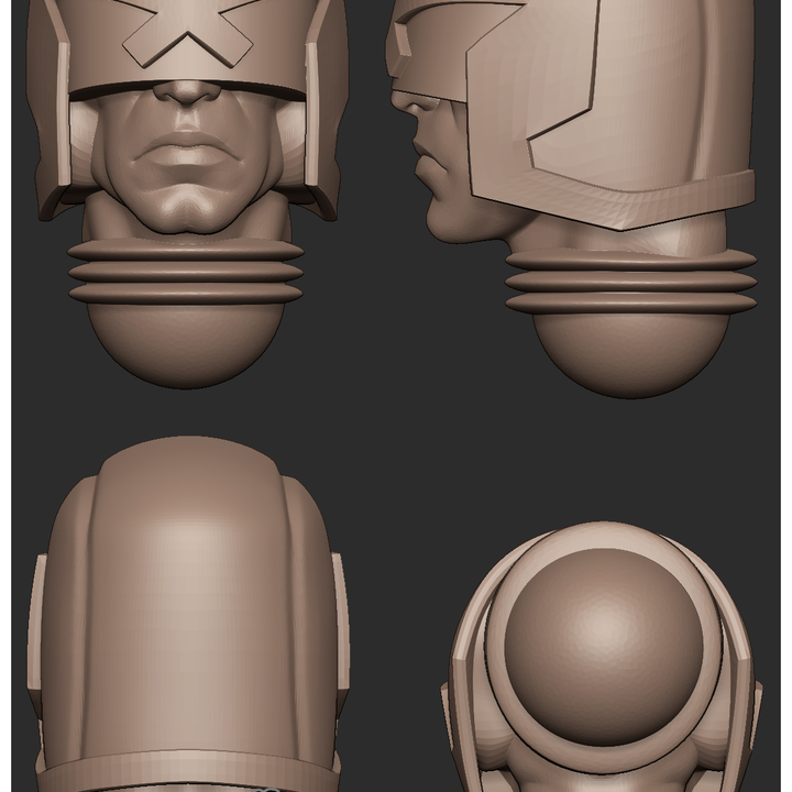 3D Printable Arbites Judge Dredd heads by Minigames Miniatures