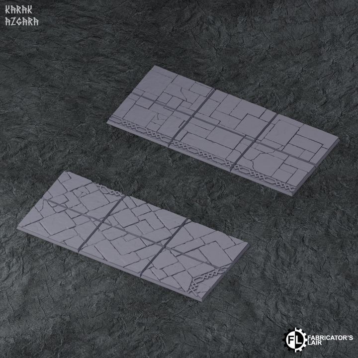 3D Printable 180 Square & Rectangular bases - 12 sizes - Stone Pavement ...