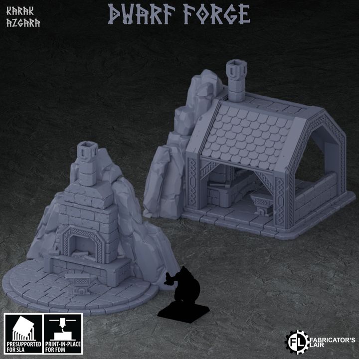 3D Printable Dwarf Forge by Fabricator's Lair