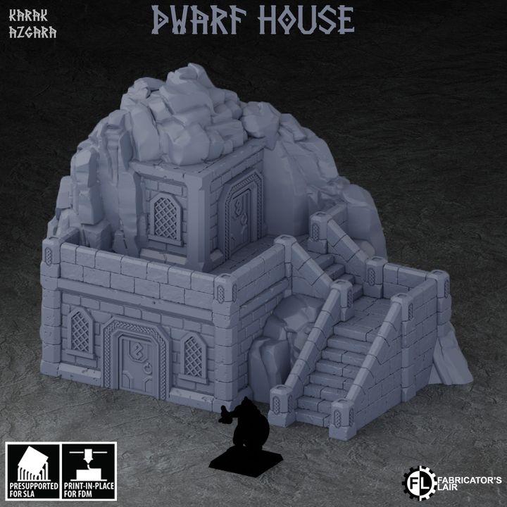 3D Printable Dwarf House by Fabricator's Lair