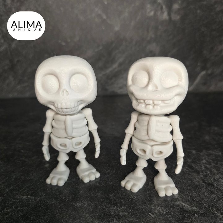 3D Printable FLEXI SKELETON BUDDIES + KEYCHAIN by ALIMA UNIQUE DESIGNS