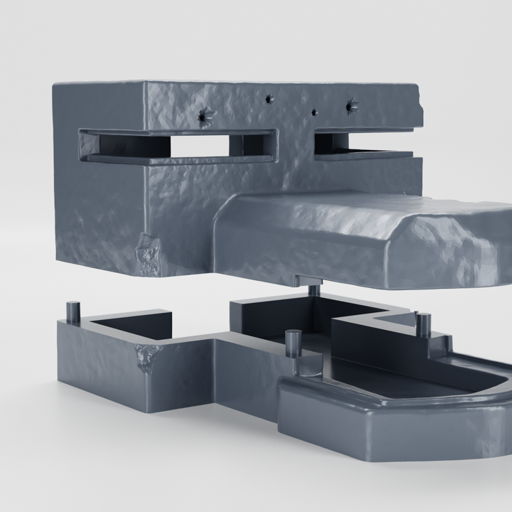 3D Printable BOLT ACTION - 17 Bunkers of WW2 (scale 1:56) by Wargame3d