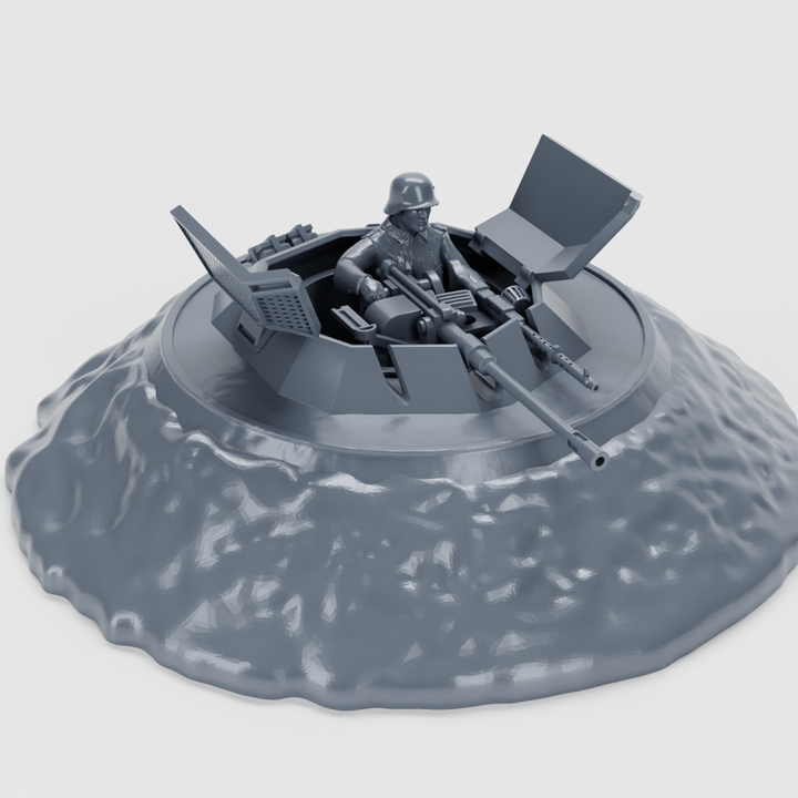 3D Printable BOLT ACTION - Dug-in tanks and turrets of WW2 (scale 1:56 ...
