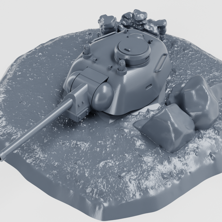 3D Printable BOLT ACTION - Dug-in tanks and turrets of WW2 (scale 1:56 ...