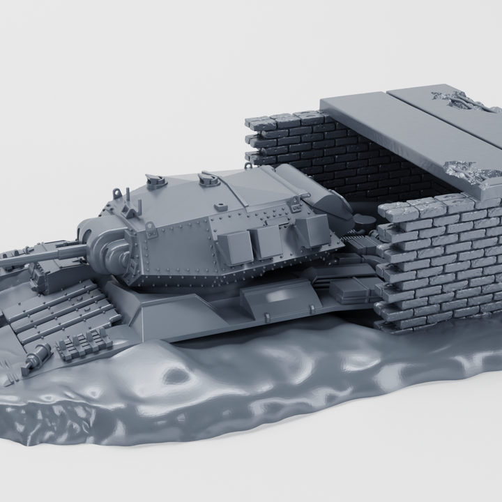 3D Printable BOLT ACTION - Dug-in tanks and turrets of WW2 (scale 1:56 ...