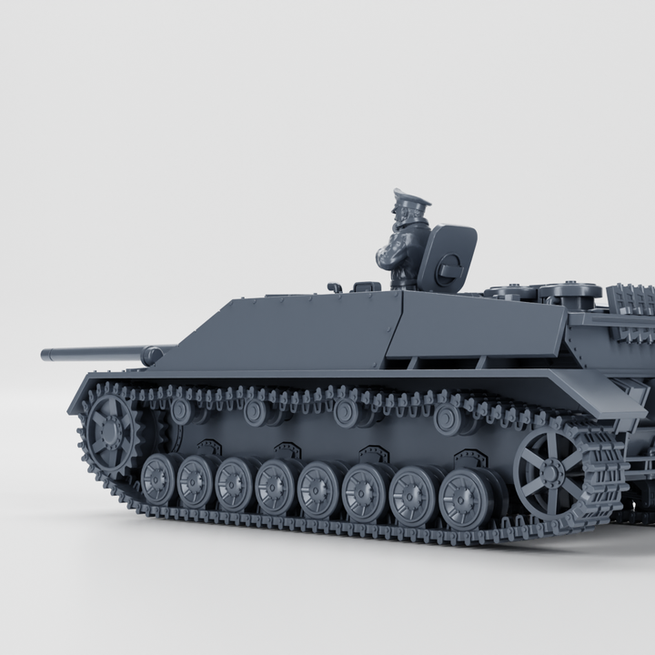 3D Printable Jagdpanzer IV/70 (V) Lang (early+late version) + 3 Tankmen ...