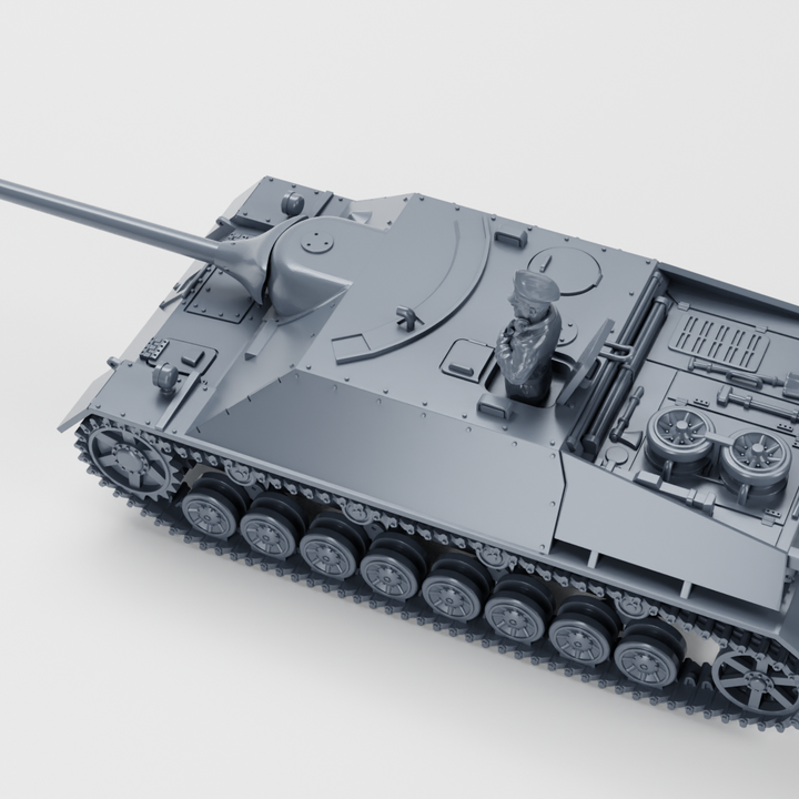 3D Printable Jagdpanzer IV/70 (V) Lang (early+late version) + 3 Tankmen ...