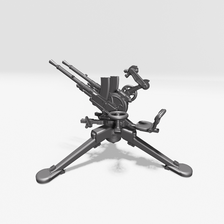 3D Printable AA gun Hotchkiss 13.2 mm (France+Belgium, Interwar+WW2) by ...