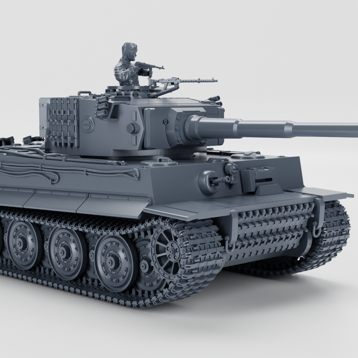 3D Printable Tiger I Ausf.E (Sd.kfz.181) + 3 Tankmen (Germany, WW2) by ...
