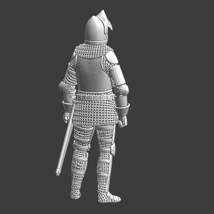 3D Printable Medieval late knight standing by Northern Crusades Miniatures