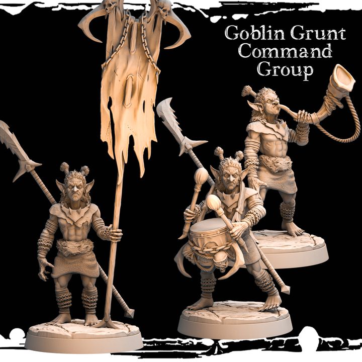 3D Printable Command Group - Goblin Grunt - 3 variations - Army of ...
