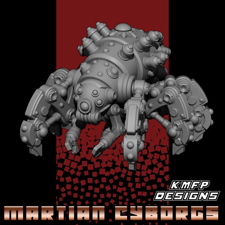 3D Printable Martian Cyborg - Cyber Brain Walker by KMFP Designs