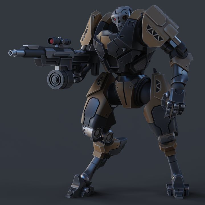 3D Printable Syntharii Juggernaut (Posable) by Dungeons and Dreadnoughts