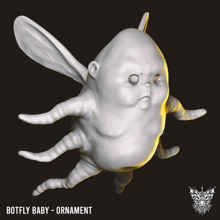 3D Printable Botfly Baby - Ornament by Maelstrom Makers