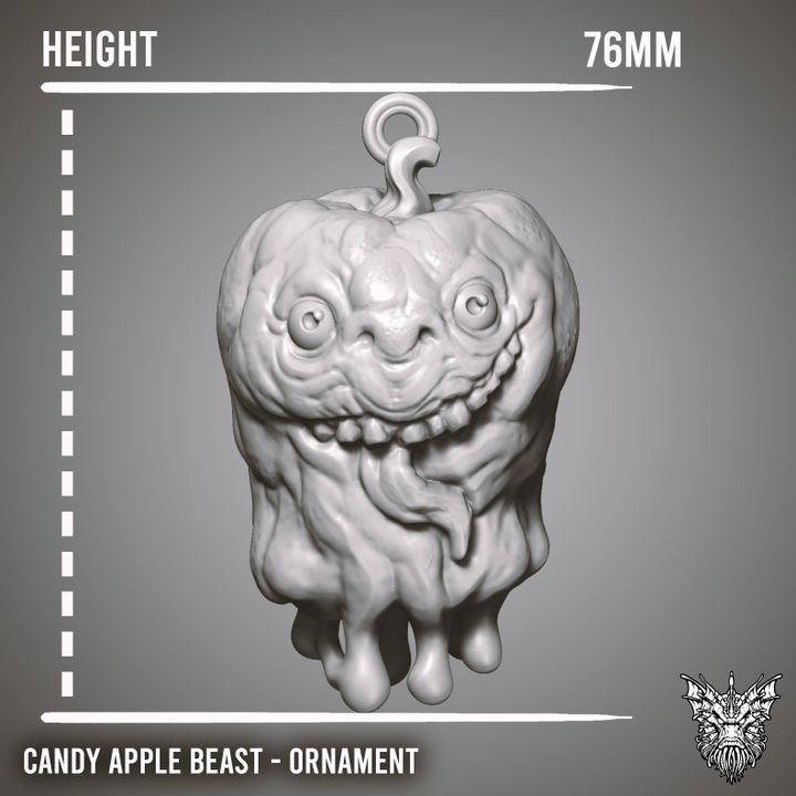 3D Printable Candy Apple Beast - Ornament by Maelstrom Makers