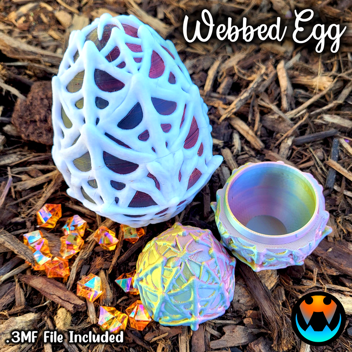 3D Printable Webbed Egg by Cinderwing3D