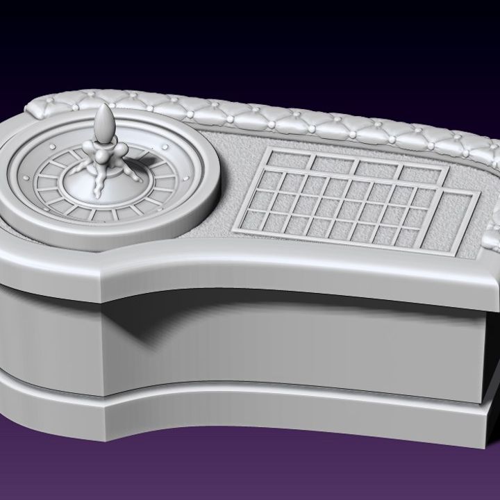 3D Printable Roulette Table by Mr. Bugg