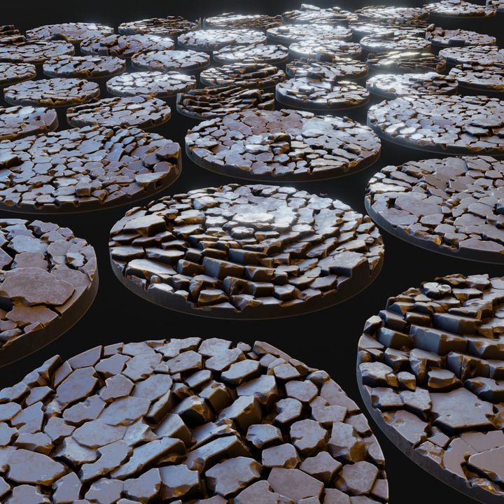 3D Printable Base Toppers - Basalt by Adamant Arsenal