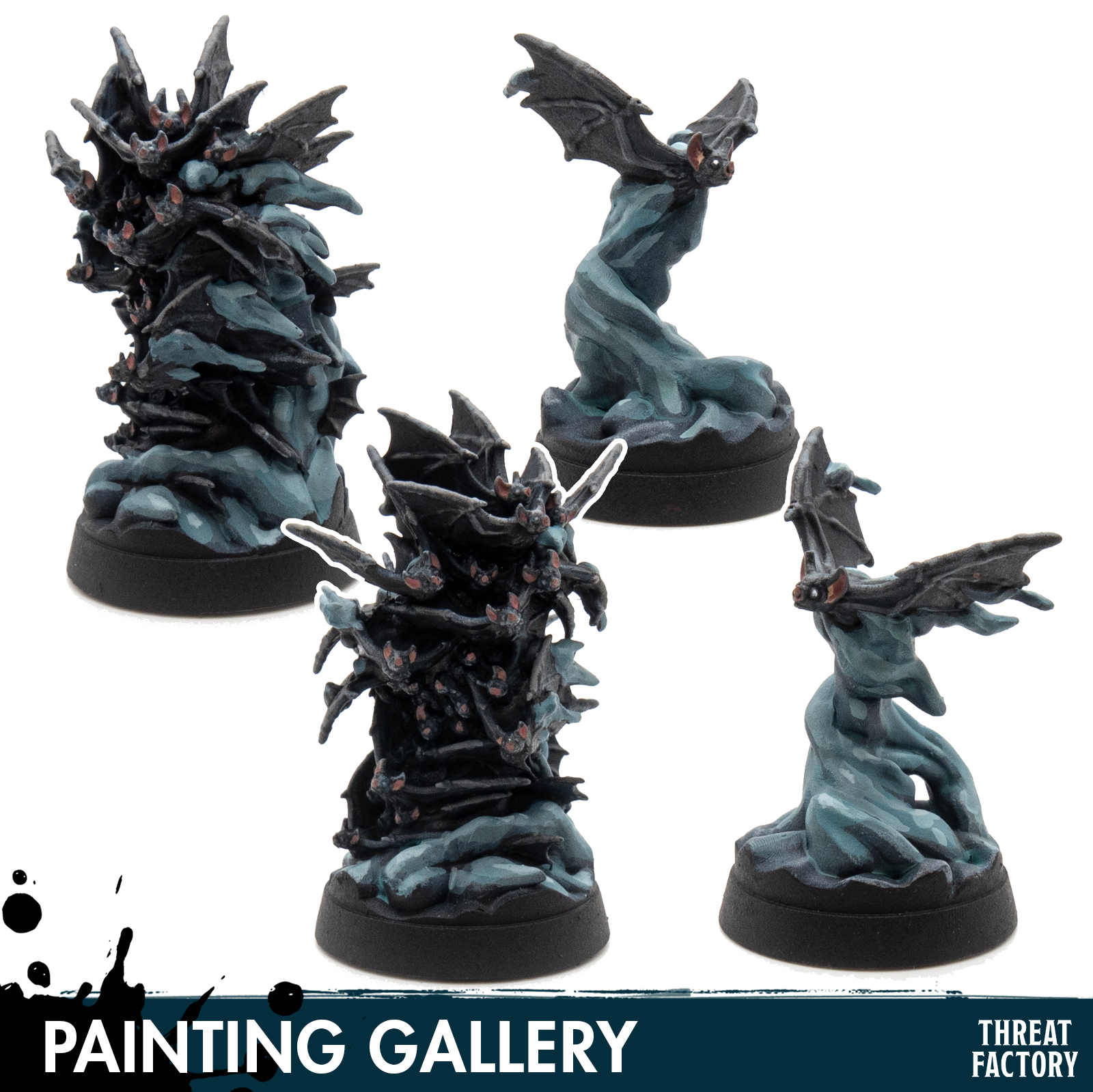 3D Printable Bat & swarm of bats by Threat Factory