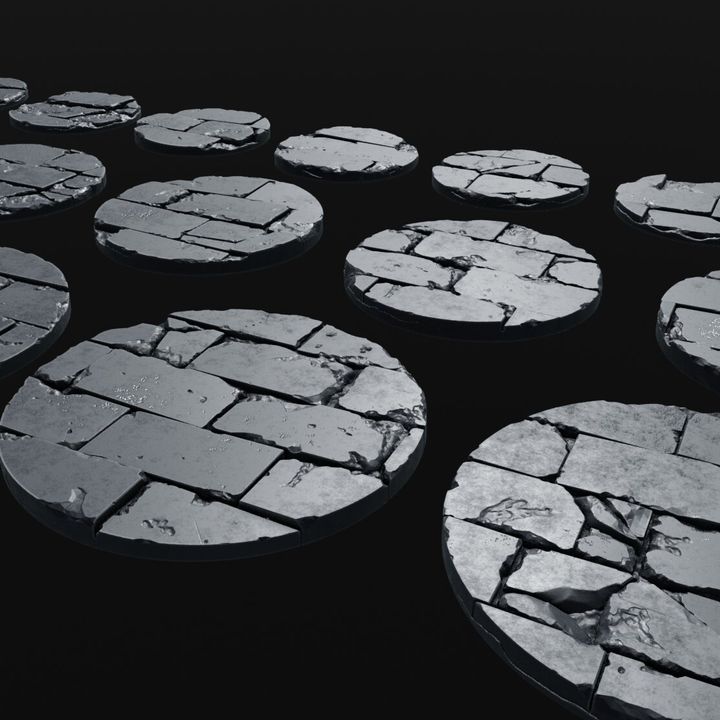 3D Printable Base Toppers - Tiles Ruined by Adamant Arsenal