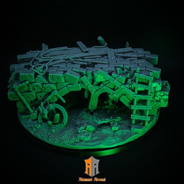 3D Printable Scenic Base - Blighttown by Adamant Arsenal