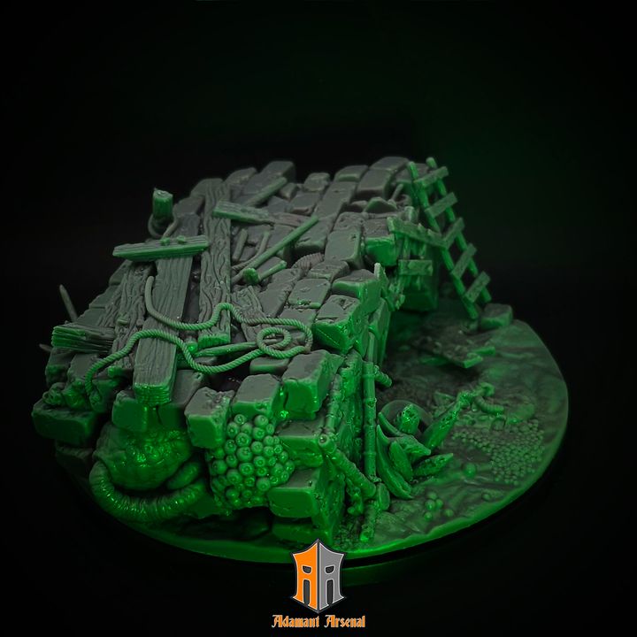3D Printable Scenic Base - Blighttown by Adamant Arsenal