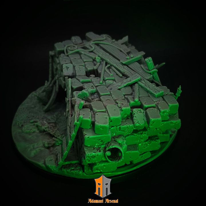 3D Printable Scenic Base - Blighttown by Adamant Arsenal
