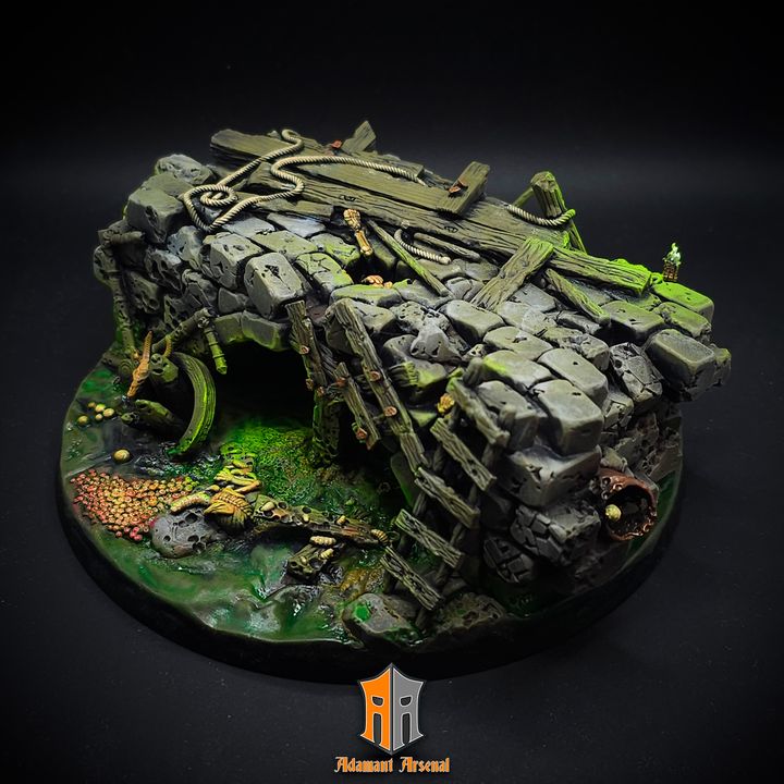 3D Printable Scenic Base - Blighttown by Adamant Arsenal